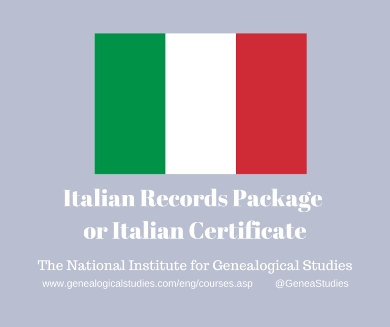 Research A-Z ~ Italian – The National Institute for Genealogical Studies